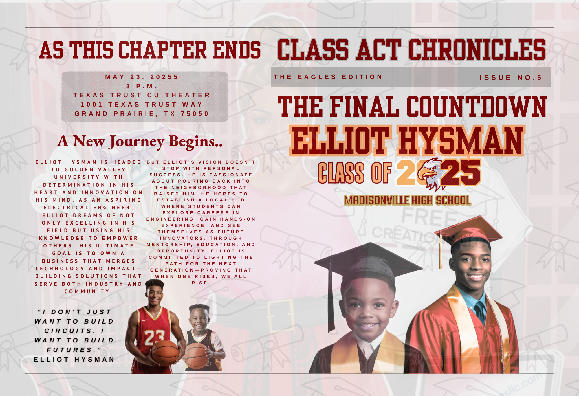 Graduation Newspaper Editable Template – FREE Creations LLC